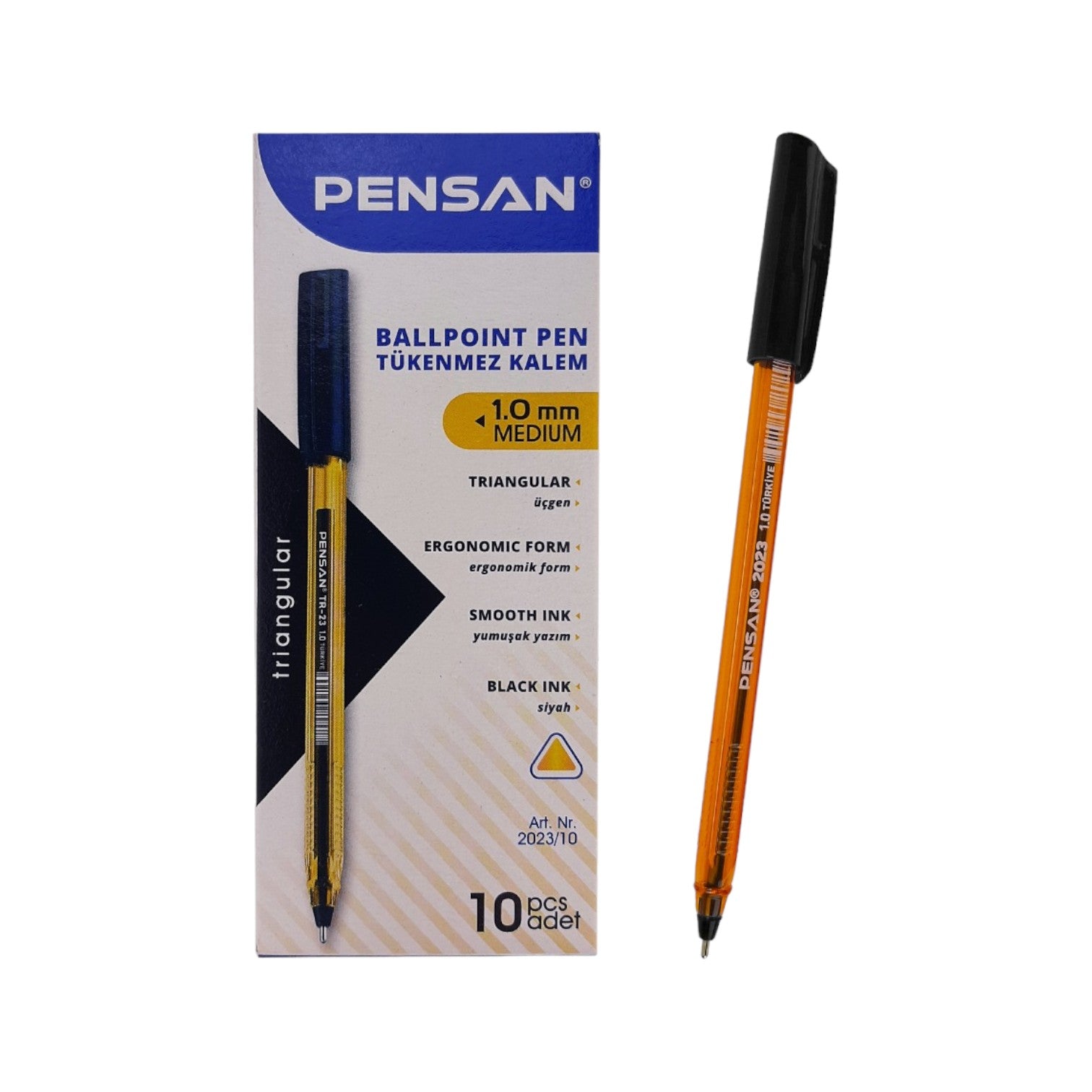 Pensan 2023 1.0 mm. Ballpoint Pen – Pack of 10 – Elite Stationery El Sahhar