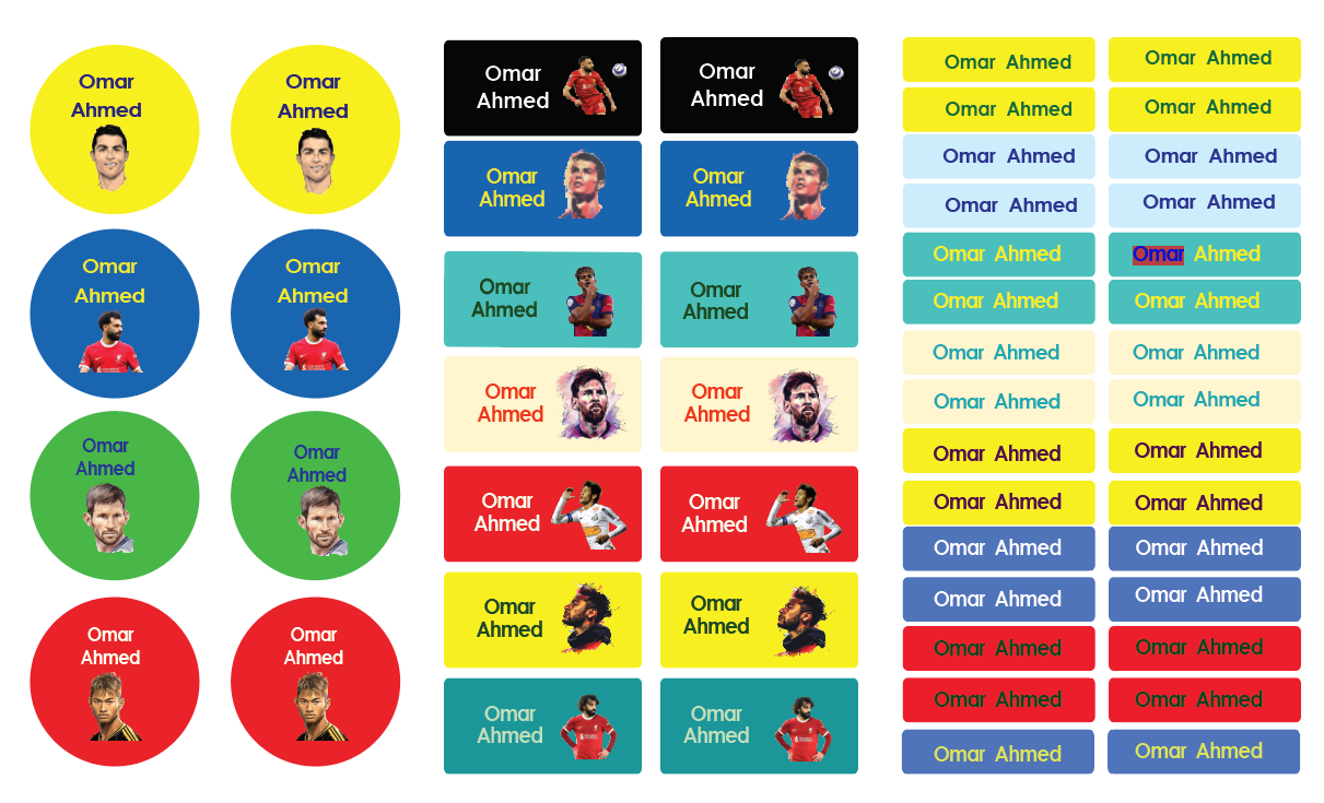 Football Name Tag – Elite Stationery El Sahhar