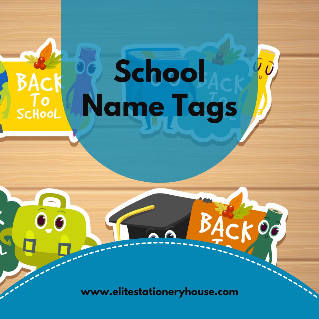 School Name Tags – Elite Stationery El Sahhar