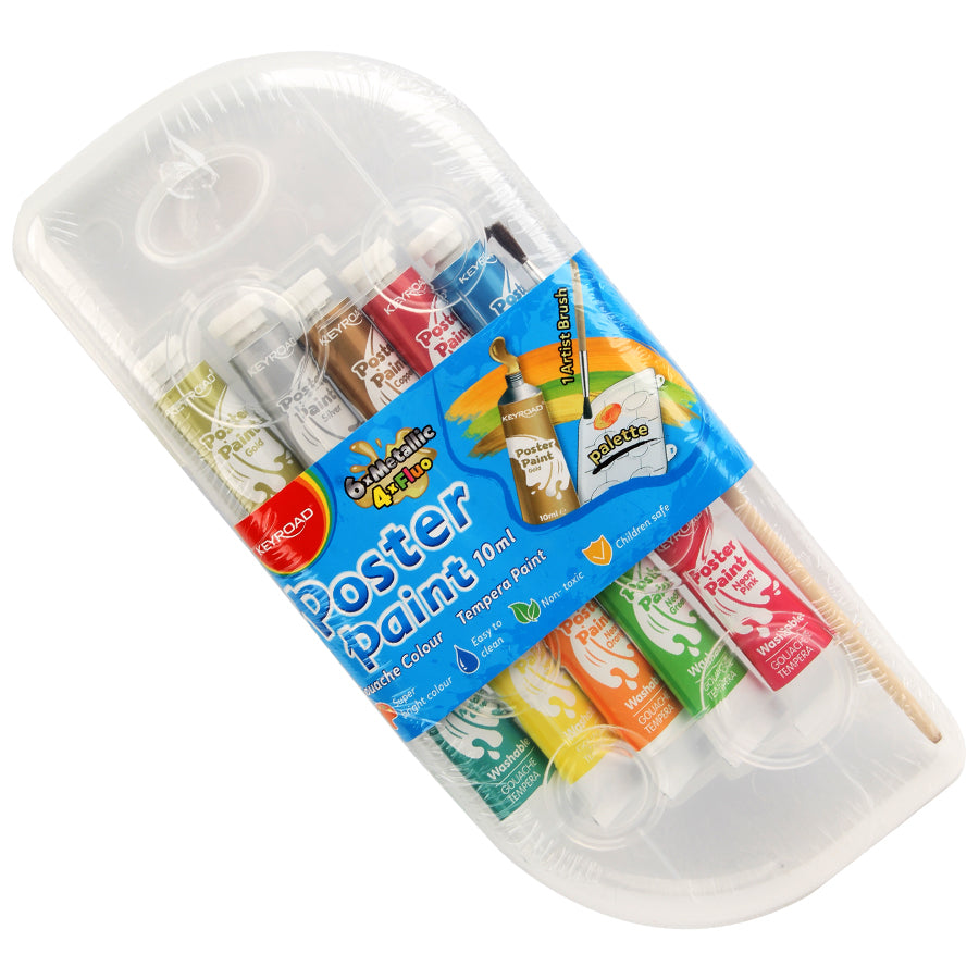 Poster colors tubes 10 colors 10 ml Keyroad – Elite Stationery El Sahhar