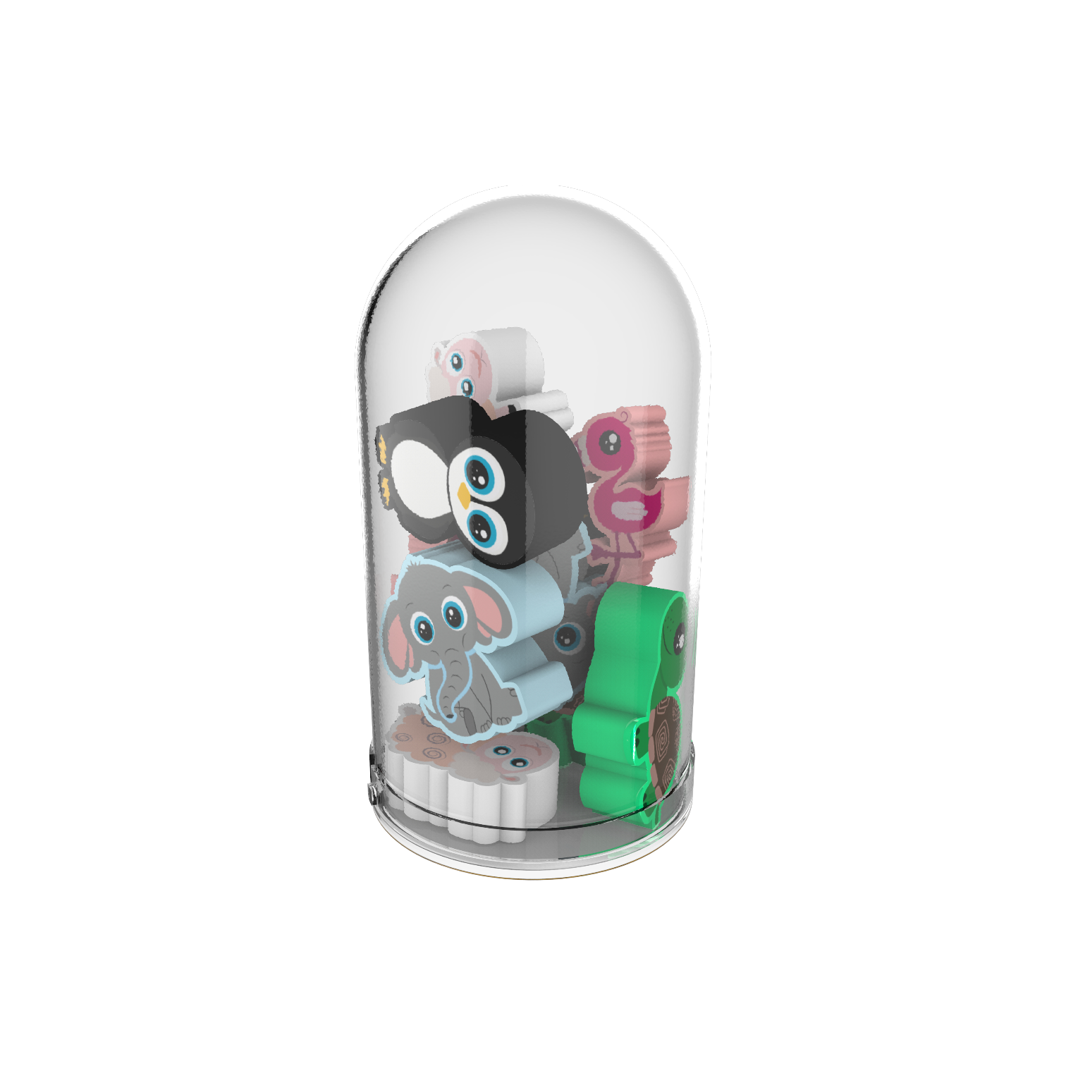 Silka Art 1036 ANIMAL Eraser – Set of 10 Pieces – Elite Stationery House