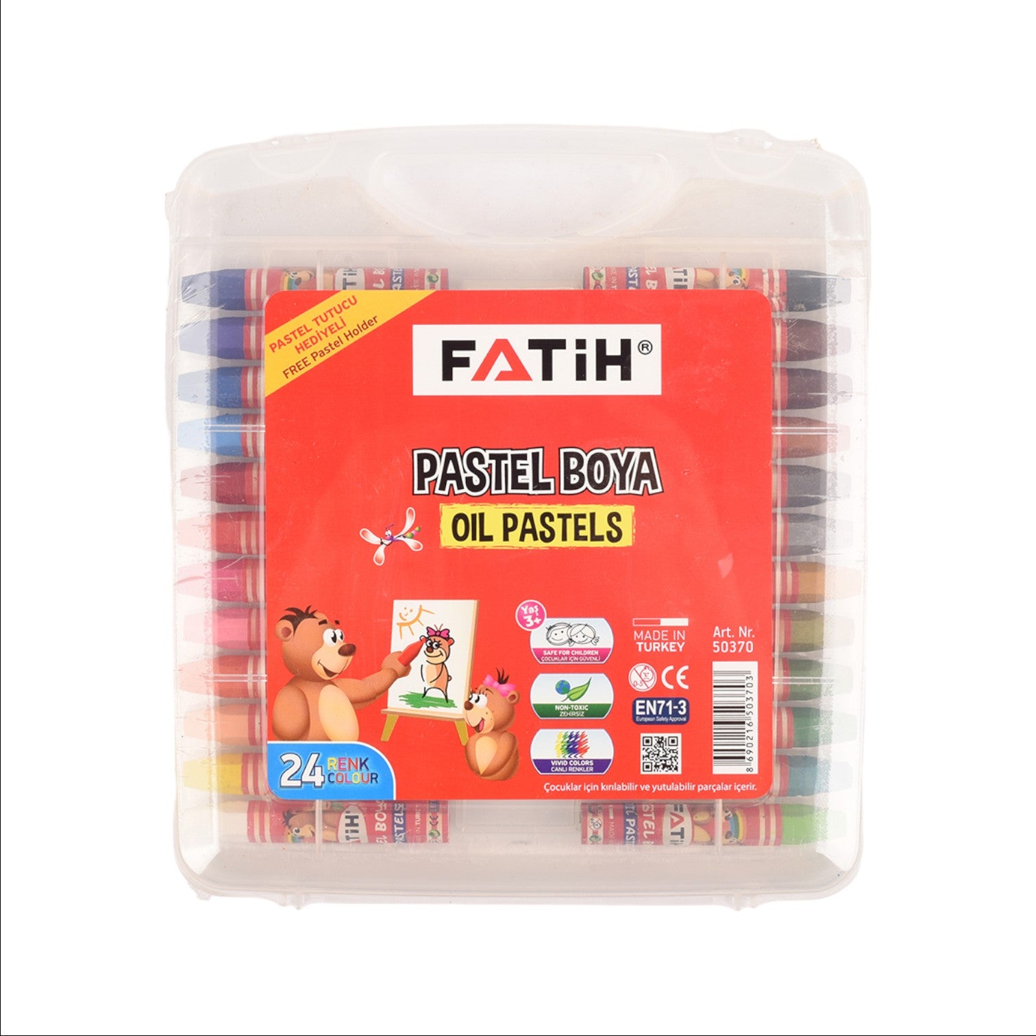Fatih 50370 Oil Pastels – Set Of 24 Colors – Elite Stationery El Sahhar