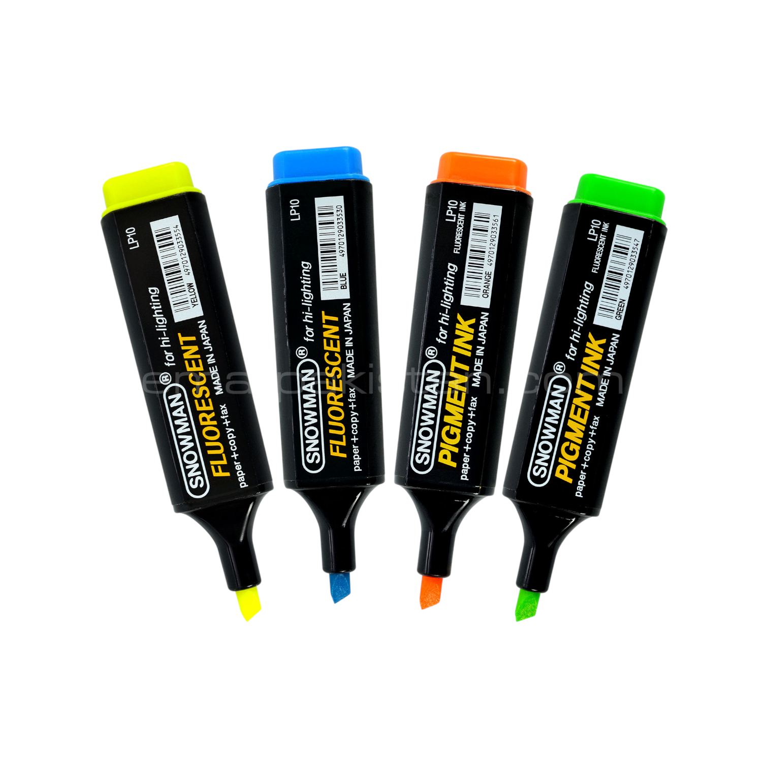 Snowman Fluorescent Line Marker Set 4 pen – Elite Stationery El Sahhar