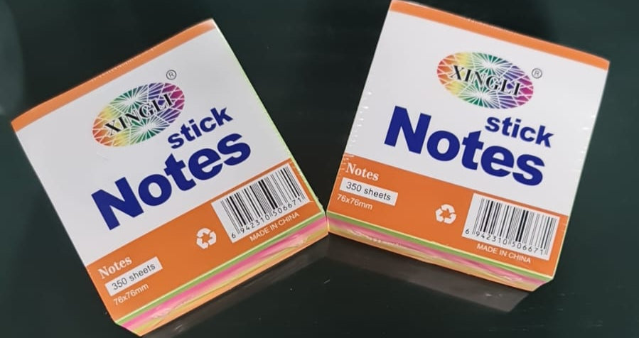 Xingli Self-Adhesive Sticky Note 70x70 mm 5 Colors 300 Sheets – Elite ...