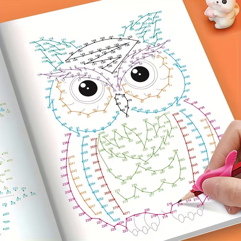An Activity Book with Numbered Dot-to-Dot Patterns and Coloring Pages ...