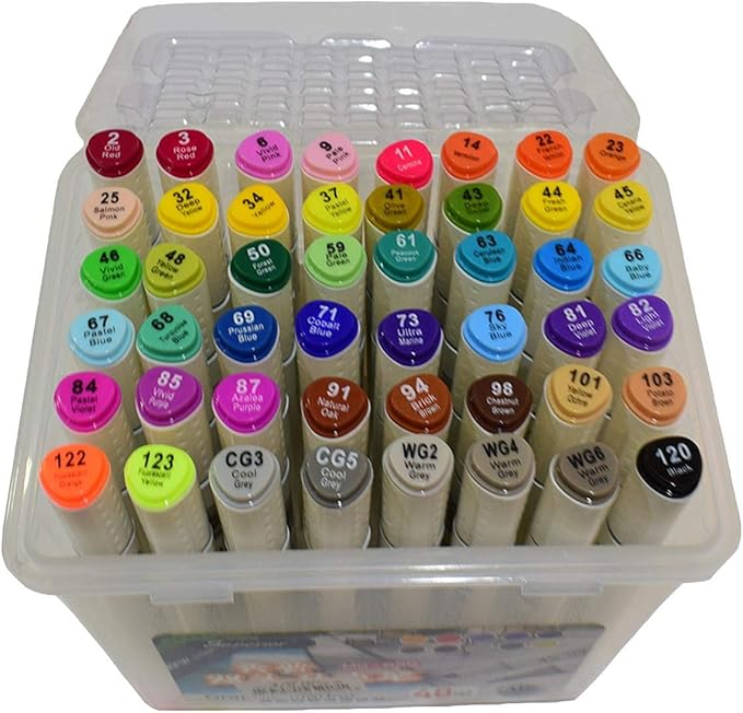Touch Color Art Marker Twin Head 48 PC – Elite Stationery El Sahhar