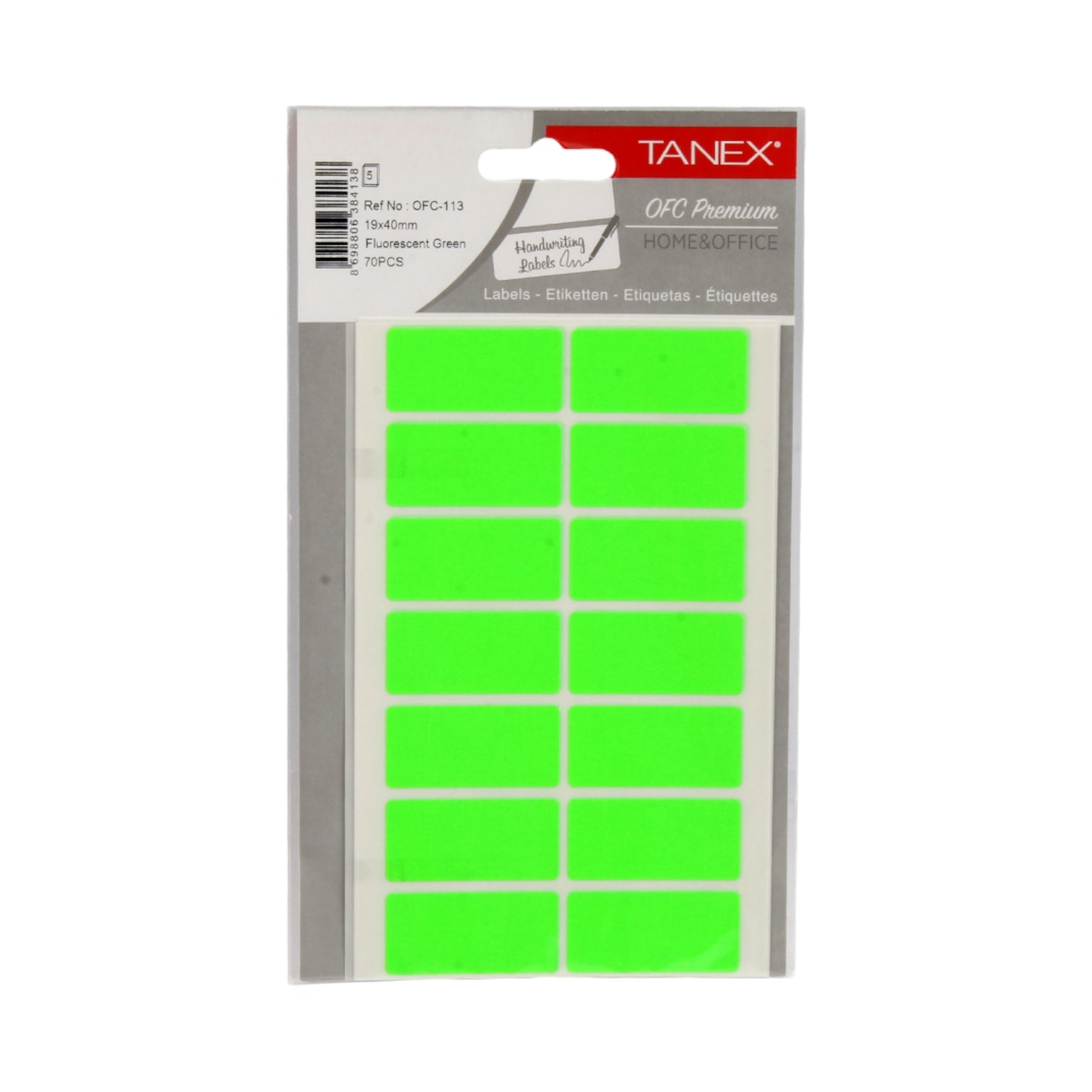 Handwriting Label Tanex 40x19 Mm 5 Sheets A5 – Elite Stationery El Sahhar