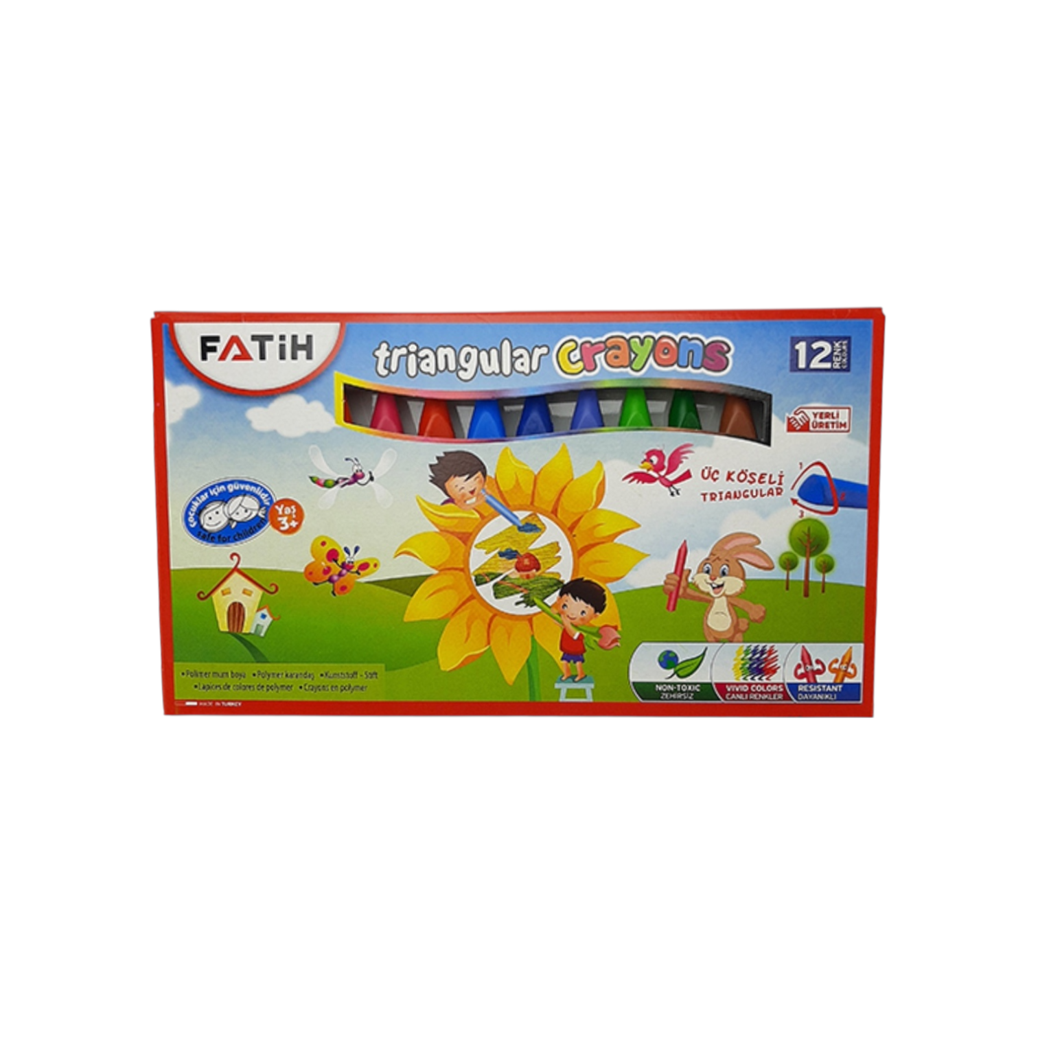 Fatih 50290 Trianguler Crayons Wax – Set of 12 colors – Elite ...