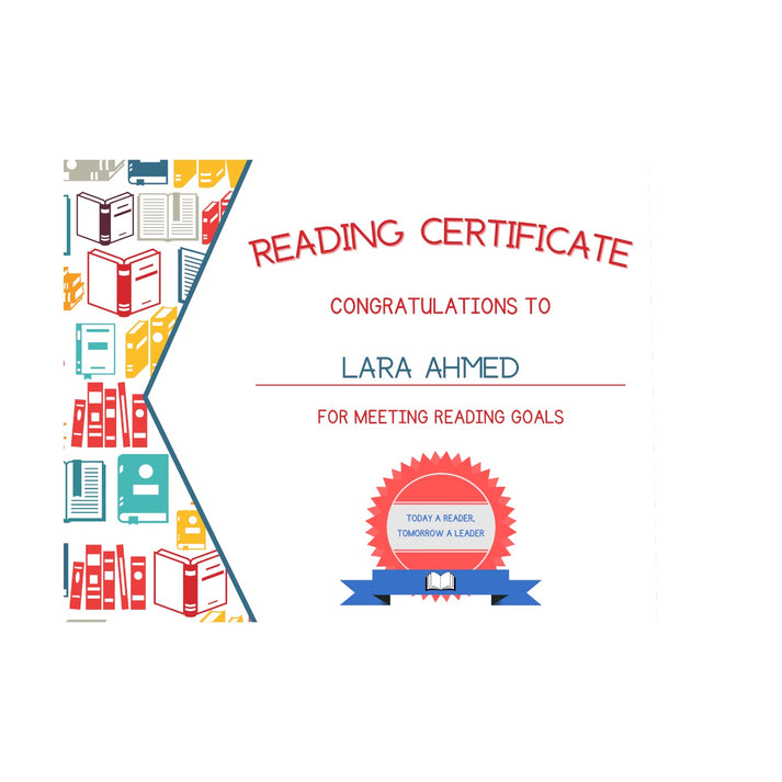 Reading 1 Certificate of Improvement – Elite Stationery El Sahhar