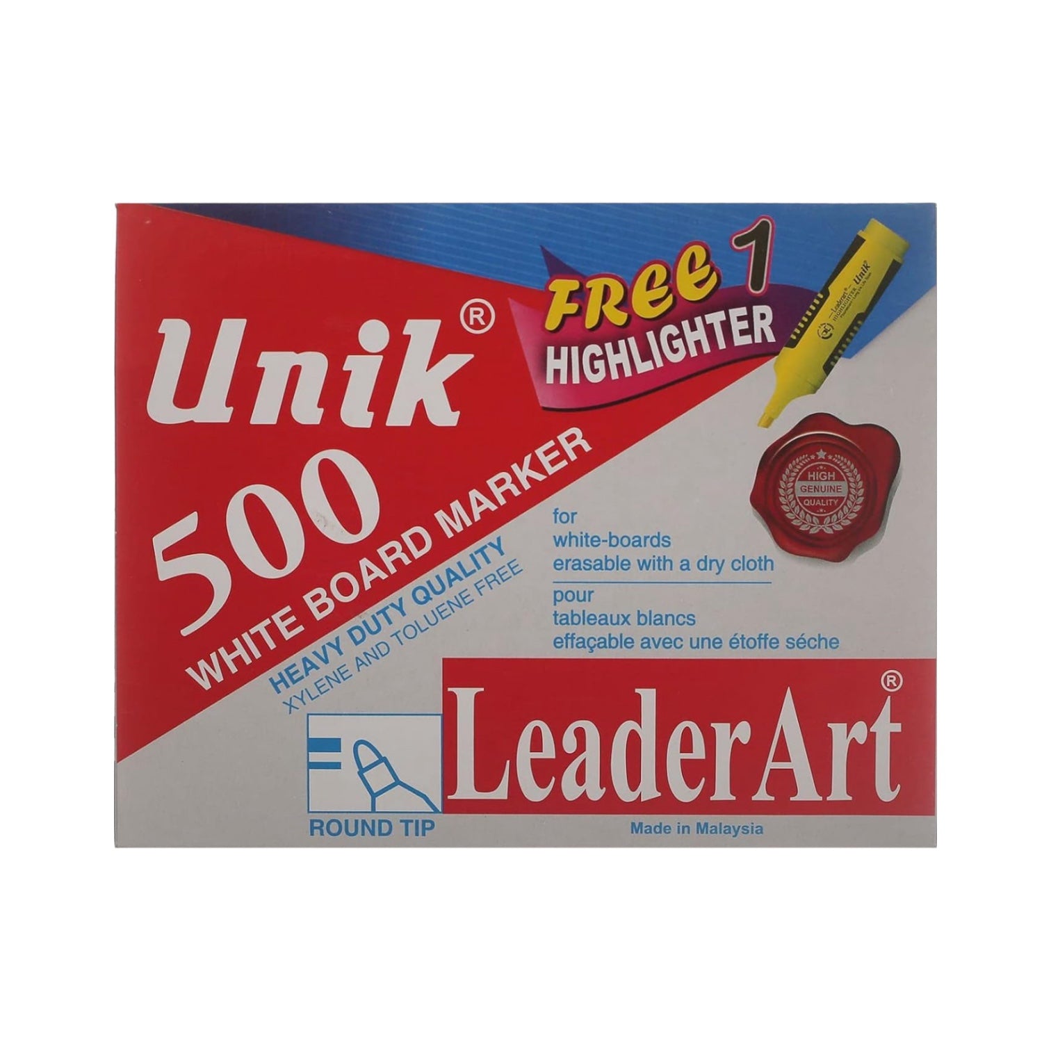 Unik 500 White Board Marker with Highlighter – Elite Stationery House