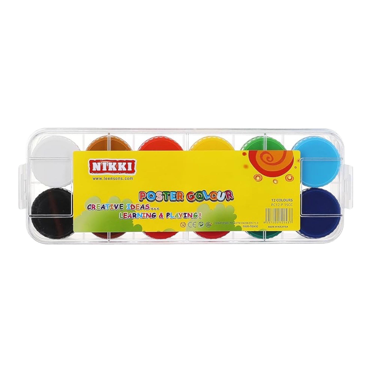 Nikki Poster Colors - 12 Pieces – Elite Stationery El Sahhar