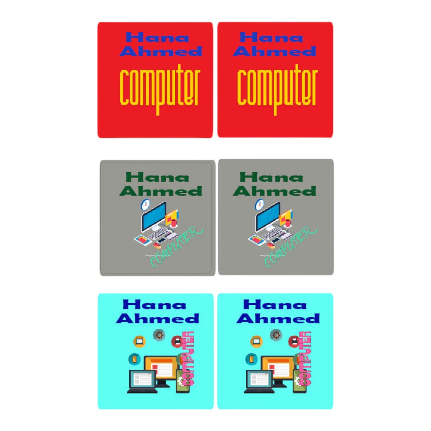 Subject Name Tag COMPUTER – Elite Stationery House