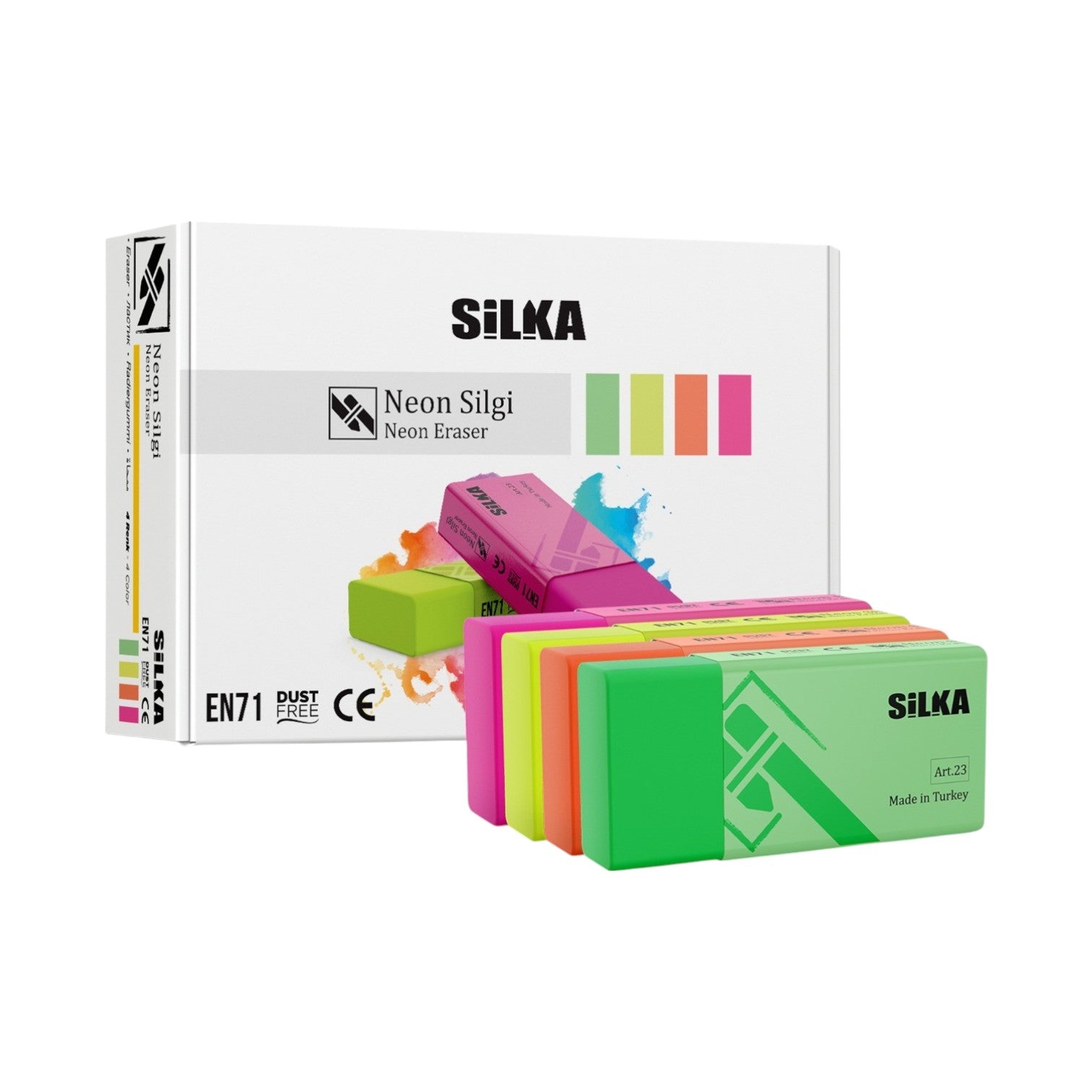 Silka ART-45 Pastel Eraser Medium Size - 4 Color Set – Elite Stationery ...