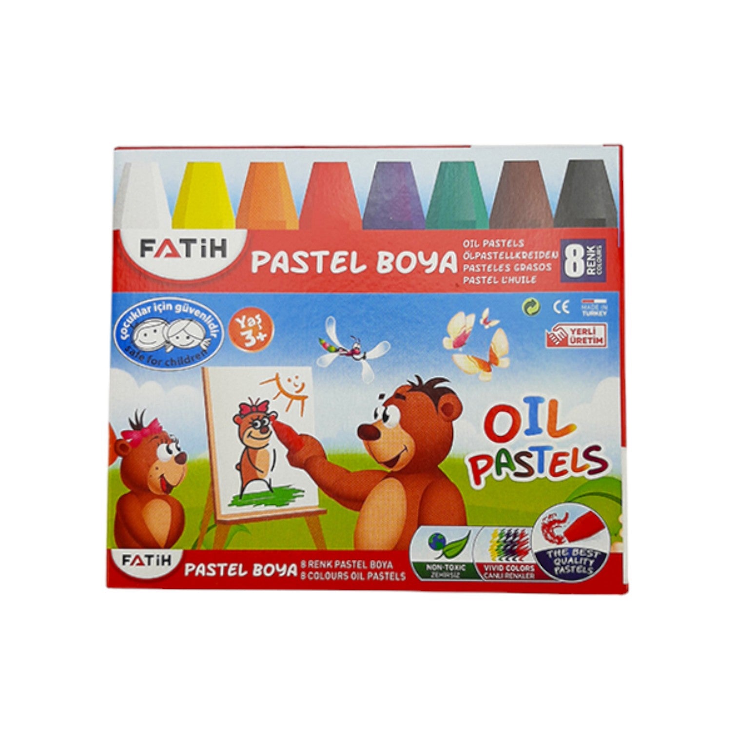 Fatih 34008 Oil Pastels – Set of 8 Colors – Elite Stationery House