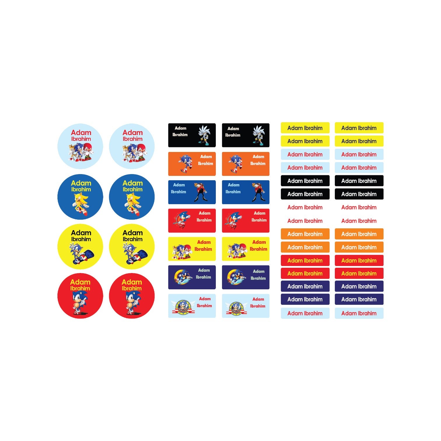 Sonic Name Tag – Elite Stationery House