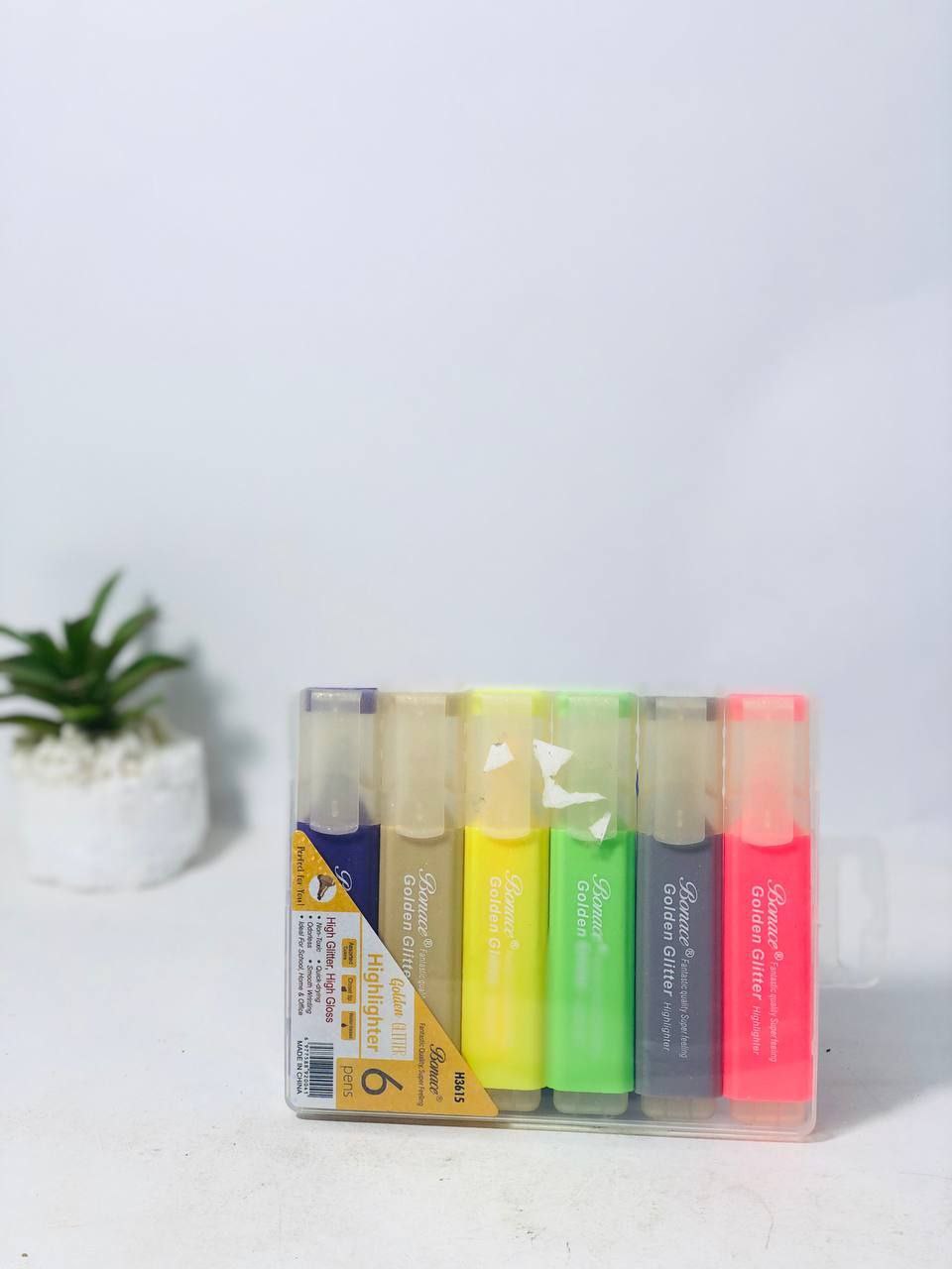 Highlighter Glitter Pastel 5 Colors – Elite Stationery El Sahhar
